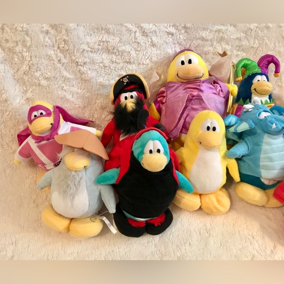 Disney | Toys | 1 Disney Club Penguin Plush Stuffed Dressed Up Costume ...
